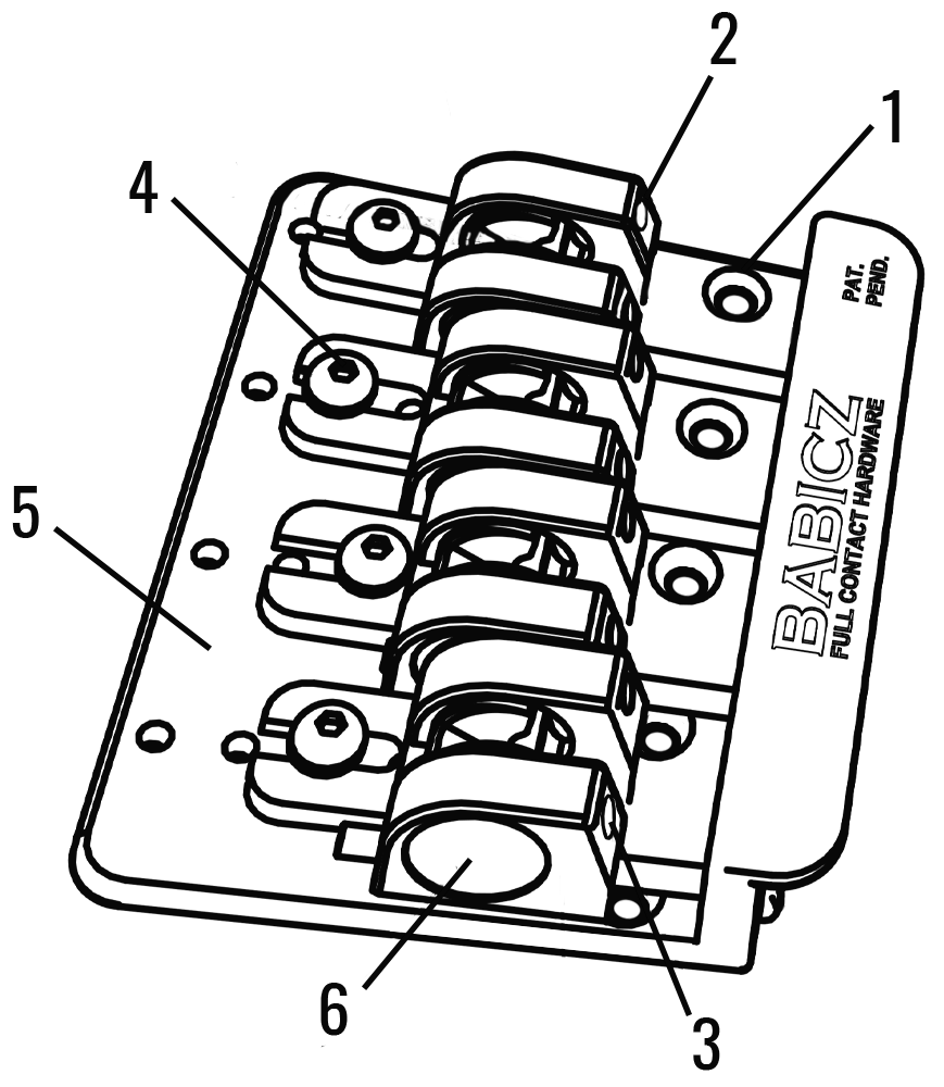 Babicz FCH 4 String Bridge - Chrome